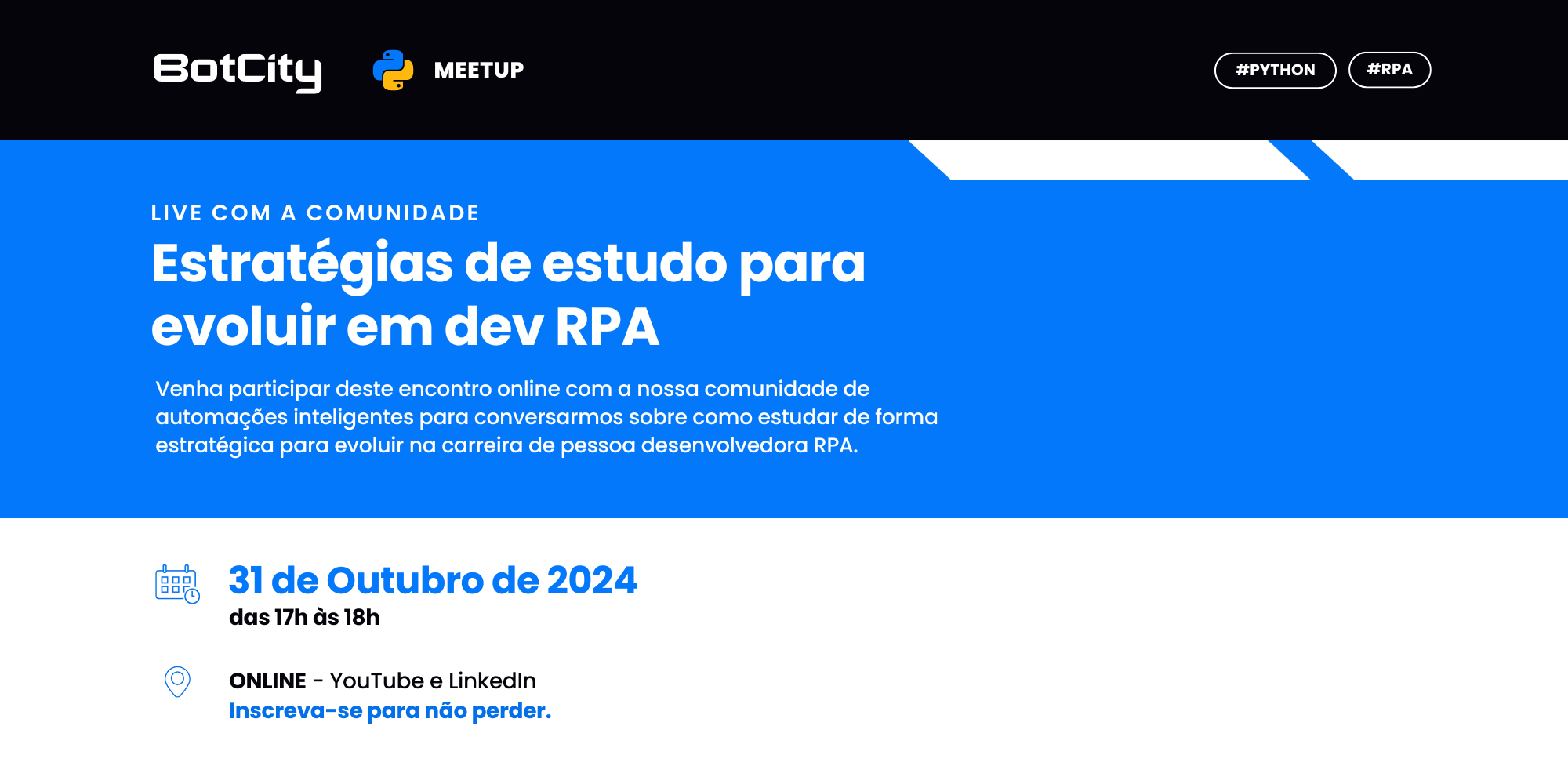 Live - Estratégias de estudo para evoluir em dev RPA