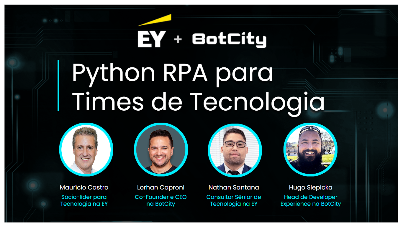 Live + QA Python RPA para times de tecnologia — EY + BotCity